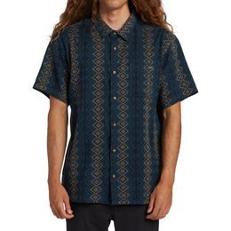 Billabong Kurzarmhemd »Sundays Jacquard« Dark Blue XL - XL XL XL Stoff: Baumwoll-Viskose-Jacquard-Mischgewebe