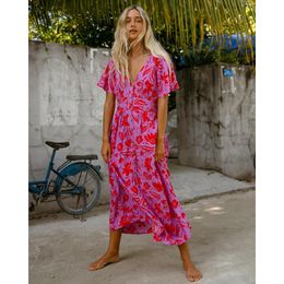 Billabong Sommerkleid »Floral Dream« Bright Orchid L - US-Größen US-Größen L Stoff: Viskose-Stoff
