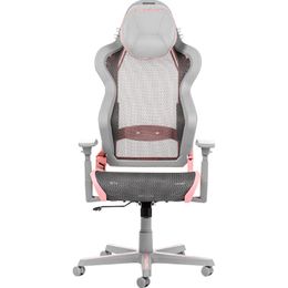 DXRacer Gaming-Stuhl »Air R1S« () Pink-Grau 4-D verstellbare Armlehnen