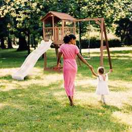 AXI Spielturm »Beach Tower« mit Einzelschaukel und Rutsche braun-weiß 0