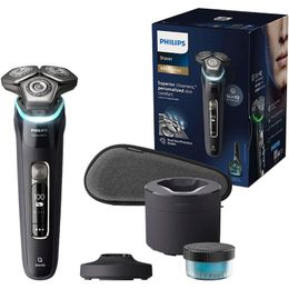 Philips Elektrorasierer »Shaver Series 9000 S9976/55« integrierter Präzisionstrimmer 1 Reinigungskartusche, Ladestand, Etui, mit SkinIQ Technologie...