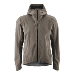 Gonso Fahrradjacke »Save Jacket Trail M« Herren Regenjacke wind- und wasserdicht, Radjacke mit Kapuze terragrau L L Körpernahe Passform