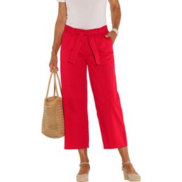 Damen Culotte mit abnehmbarem Bindeg&uuml;rtel erdbeere, Gr&ouml;&szlig;e 38