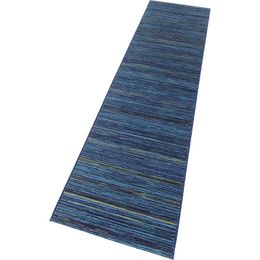 NORTHRUGS Läufer »Lotus« rechteckig 7 mm Höhe In-& Outdoor, Flachgewebe, Teppich, Wetterfest, Garten, Wohnzimmer blau Obermaterial: 100%...