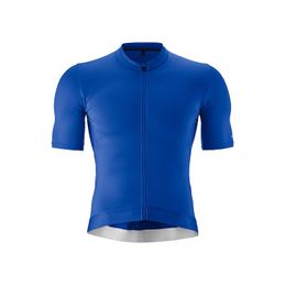 Gonso Radtrikot »Road Jersey M« Herren Fahrradtrikot kurzarm, Full-Zip Trikot, Rückentasche, Slim Fit dunkelblau M M Enganliegende Passform