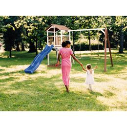 AXI Spielturm »Beach Tower« mit Doppelschaukel und Rutsche braun-weiß-blau
