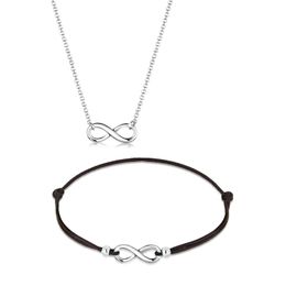 Elli Schmuckset &raquo;Infinity Unendlichkeit 925 Sterling Silber&laquo; () Silber onesize Schmuckset f&uuml;r Damen verleiht jedem Outfit einen Hauch von Eleganz