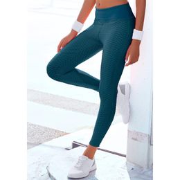 Vivance ACTIVE Funktionsleggings mit Wabendesign und Mesheinsatz petrol XS (32/34) - N-Gr N-Gr XS (32/34) Performance Leggings mit tonigem Wabendesign
