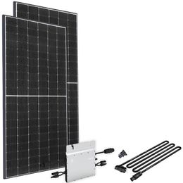 OFFGRIDTEC Solaranlage &raquo;Solar-Direct 830W HM-600&laquo; Schuko-Anschluss, 5 m Anschlusskabel, ohne Halterung schwarz Anchlussset enthalten