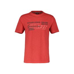 Lerros T-Shirt »T-Shirt, unifarben mit Brustprint« URBAN RED 5XL 5XL Stylischer Brustprint