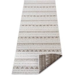 NORTHRUGS Läufer »Bahamas« rechteckig 5 mm Höhe In-& Outdoor, Wetterfest, Balkon, Garten, Wohnzimmer, Wasserfest linen white Obermaterial: 100%...
