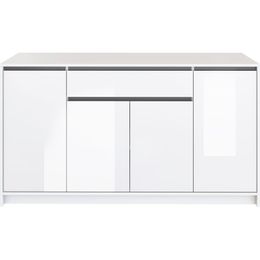 Inosign Sideboard »Bergen« weiß NB/grau NB Maße (B/T/H): 155/40/85 cm