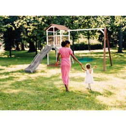 AXI Spielturm »Beach Tower« mit Summer Nestschaukel und Rutsche braun-weiß-grau 0