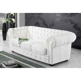 Max Winzer Chesterfield-Sofa »Windsor klassisch, modern und Retro Sofa, hoher Sitzkomfort, « mit edler Knopfheftung, 2-Sitzer oder 3-Sitzer weiß