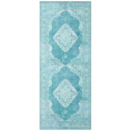 NOURISTAN L&auml;ufer &raquo;Carme&laquo; rechteckig 5 mm H&ouml;he Orientalisch, Orient, Vintage, Wohnzimmer, Schlafzimmer, Esszimmer aquamarin Obermaterial: 100%...