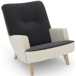 Max Winzer Loungesessel »build-a-chair Borano außergewöhnlicher Sessel, tolle Farbkombinationen« modern im Retrolook, zum Selbstgestalten creme/...