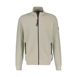 Lerros Sweatjacke »Unifarbene Herren-Sweatjacke« BONE WHITE 6XL 6XL Durchgehender Reißverschluss, Stehkragen