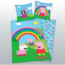 Peppa Pig Bettwäsche »« mit tollem Motiv bunt Obermaterial: 100% Baumwolle B/L: 135 cm x 200 cm