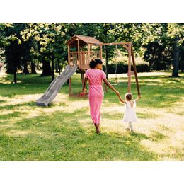 AXI Spielturm »Beach Tower« mit Einzelschaukel und Rutsche braun-grau