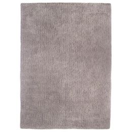 my home Teppich »San Jose« rechteckig 27 mm Höhe Uni Farben, besonders weich & flauschig durch Microfaser taupe Obermaterial: 100% Polyester B :...