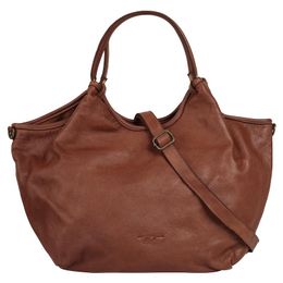 Samantha Look Henkeltasche echt Leder, Made in Italy cognac