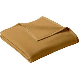 Biederlack Wohndecke »Cotton Home« im Uni Design, Kuscheldecke camel Obermaterial: 70% Baumwolle, 30% Polyacryl B/L: 150 cm x 220 cm
