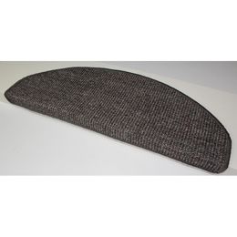 Dekowe Stufenmatte &raquo;Mara S2&laquo; halbrund 5 mm H&ouml;he 100% Sisal, gro&szlig;e Farbauswahl, selbstklebend, auch als Set 15 St&uuml;ck schwarz/meliert Obermaterial:...