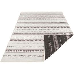 NORTHRUGS Teppich »Bahamas Wendeteppich« rechteckig 5 mm Höhe In-& Outdoor, Wetterfest, Balkon, Garten, Wohnzimmer, Wasserfest creme/schwarz...