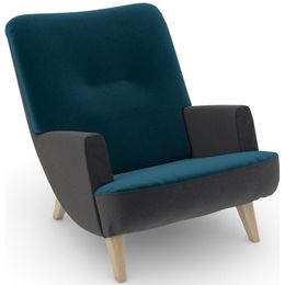 Max Winzer Loungesessel »build-a-chair Borano außergewöhnlicher Sessel, tolle Farbkombinationen« modern im Retrolook, zum Selbstgestalten...