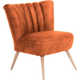 Max Winzer Sessel »Aspen, Loungesessel« im Retrolook cognac