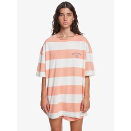 Quiksilver T-Shirt »Boyfriend« Peach Pink Print Stripe M M Stoff: leichter Stoff aus reiner Bio-Baumwolle