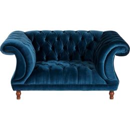 Max Winzer Loveseat &raquo;Isabelle, Loungesessel&laquo; Knopfheftung & gedrechselten F&uuml;&szlig;en in Buche Nussbaum, Breite 167 cm petrol
