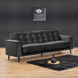 Max Winzer Schlafsofa »Jersey, 3-Sitzer, Sofa in exklusivem Design, mit Strasssteinen« handgefertigt, hochwertige Konstruktion, Samtvelours, mit...