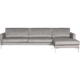 Alte Gerberei Ecksofa »Velina, L-Form« mit Metall-Winkelfüßen, Breite 294 cm light grey