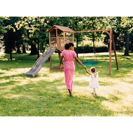 AXI Spielturm »Beach Tower« mit Summer Nestschaukel und Rutsche braun-grau 0