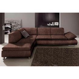 Max Winzer Ecksofa »Toulouse modern und bequem, aktuelles Design, hoher Sitzkomfort« mit klappbaren Armlehnen, Breite 271 cm braun