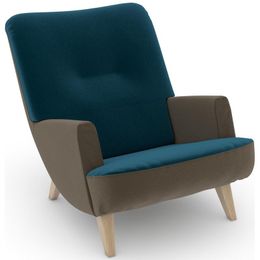 Max Winzer Loungesessel »build-a-chair Borano außergewöhnlicher Sessel, tolle Farbkombinationen« modern im Retrolook, zum Selbstgestalten sahara/...