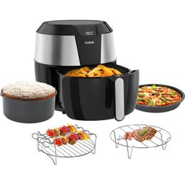 Tefal Heißluftfritteuse »EY701D.HERO Easy Fry XXL mit Zubehör-Set« 1850 W Fassungsvermögen 1, 6 kg, Timer, 8 automatische Menüs schwarz/silber