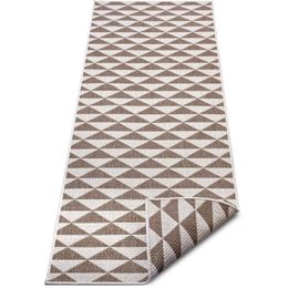 NORTHRUGS Läufer »Tahiti« rechteckig 5 mm Höhe In- & Outdoor, Kurzflor, Teppich, Vintage, Wohnzimmer, Garten linen white Obermaterial: 100%...