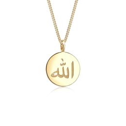 Elli Kette mit Anhänger »Schriftzeichen Allahu Akbar 925 Sterling Silber« Gold 45 Halskette für Damen verleiht jedem Outfit einen Hauch von Eleganz