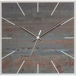 FILIUS zeitdesign Wanduhr »0305-14« Made in Germany, Holz, Wohnzimmer, Esszimmer, Küche, Arbeitszimmer, Flur silberfarben/anthrazit-Holzstruktur...