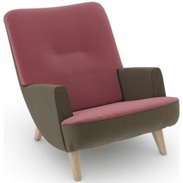 Max Winzer Loungesessel »build-a-chair Borano außergewöhnlicher Sessel, tolle Farbkombinationen« modern im Retrolook, zum Selbstgestalten sahara/...