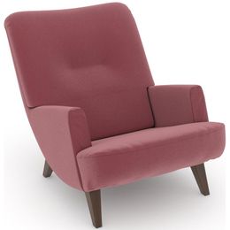 Max Winzer Loungesessel »build-a-chair Borano außergewöhnlicher Sessel, tolle Farbkombinationen« modern im Retrolook, zum Selbstgestalten rose/ rosé