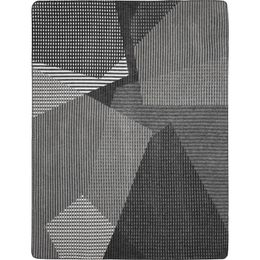 Biederlack Wohndecke »Kaleidoscope« mit geketteltem Zierstich schwarz-grau Obermaterial: 58% Baumwolle, 35% Polyacryl, 7% Polyester B/L: 150 cm x...