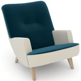 Max Winzer Loungesessel »build-a-chair Borano außergewöhnlicher Sessel, tolle Farbkombinationen« modern im Retrolook, zum Selbstgestalten creme/...
