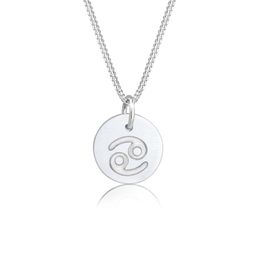 Elli Kette mit Anhänger »Sternzeichen Krebs 925 Sterling Silber« Silber 45 Halskette für Damen aus 925 Sterling Silber mit mattem Finish verleiht...