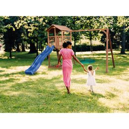 AXI Spielturm »Beach Tower« mit Summer Nestschaukel und Rutsche braun-blau