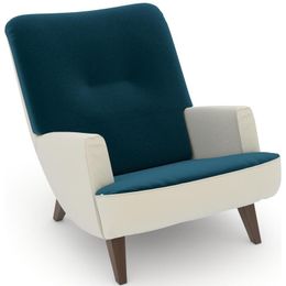 Max Winzer Loungesessel »build-a-chair Borano außergewöhnlicher Sessel, tolle Farbkombinationen« modern im Retrolook, zum Selbstgestalten creme/...