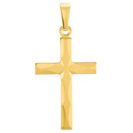 Amor Kettenanhänger »Golden Cross, 2013512« () Made in Germany gelbgoldfarben Edler Anhänger "Kreuz" von Amor