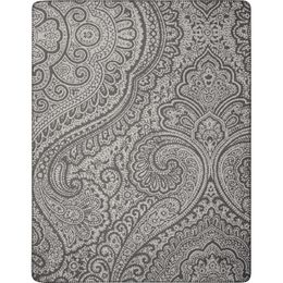 Biederlack Wohndecke »Swinging Paisley« mit zeitlosem Paisleymuster, Kuscheldecke grau Obermaterial: 58% Baumwolle, 35% Polyacryl, 7% Polyester...